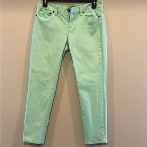 J. Crew | Pants & Jumpsuits | J Crew Mint Green Jean Capri Pants | Poshmark